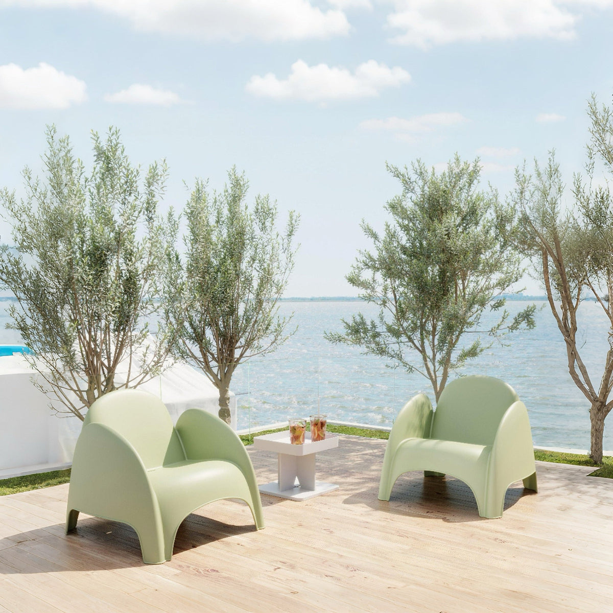 COZONI Ape Stackable Armchair | Outdoor Lounge Chair