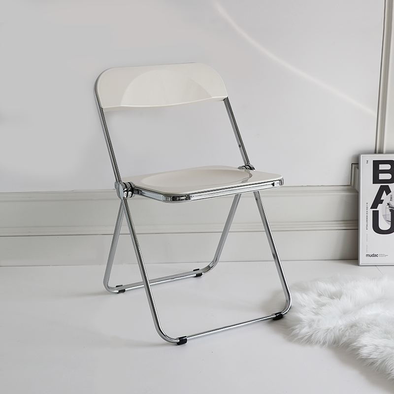 COZONI Tuffy Acrylic Folding Chair (Ivory) | Plia style folding chair