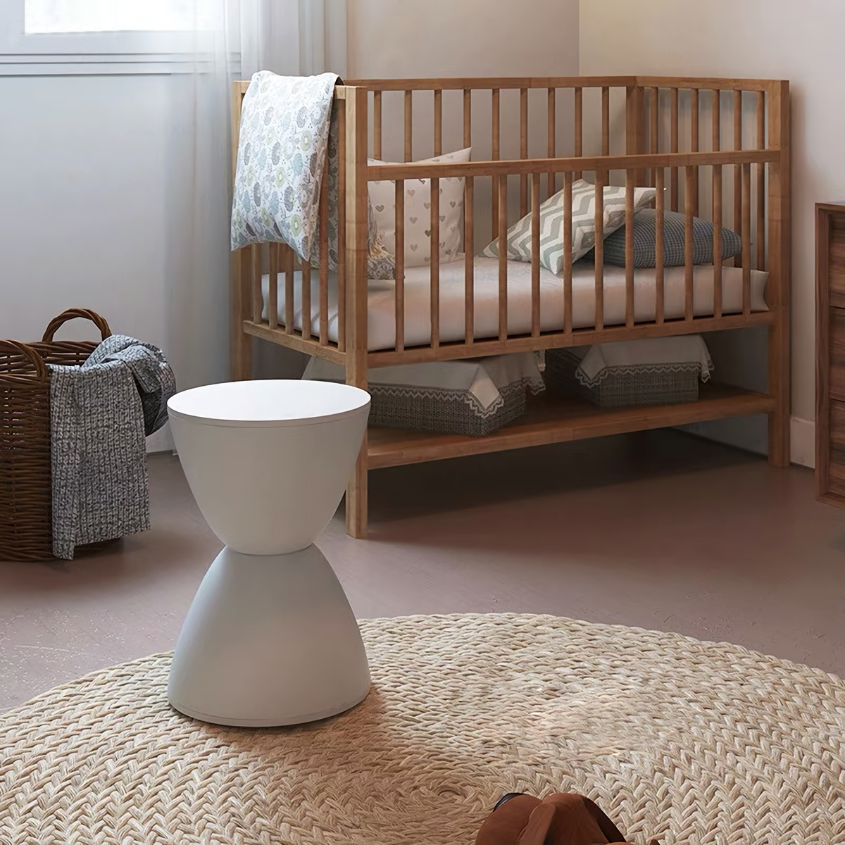 COZONI Boyd Stool (White) | Side Table